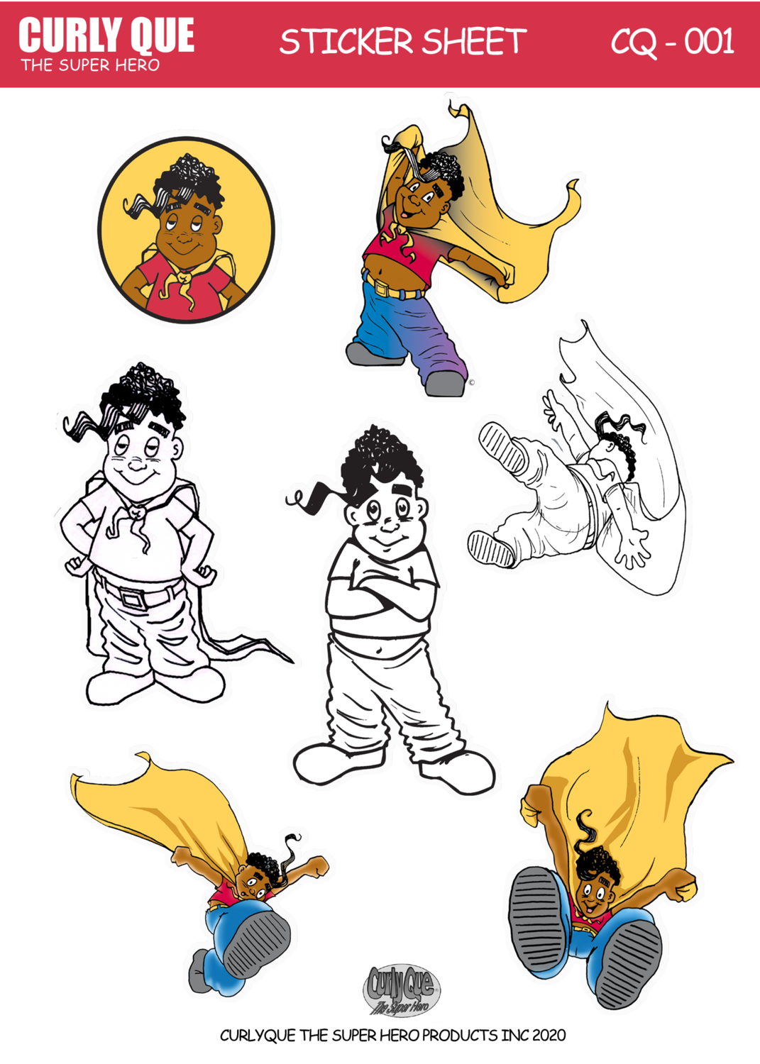 Sticker five-by-seven sheet 3pck.