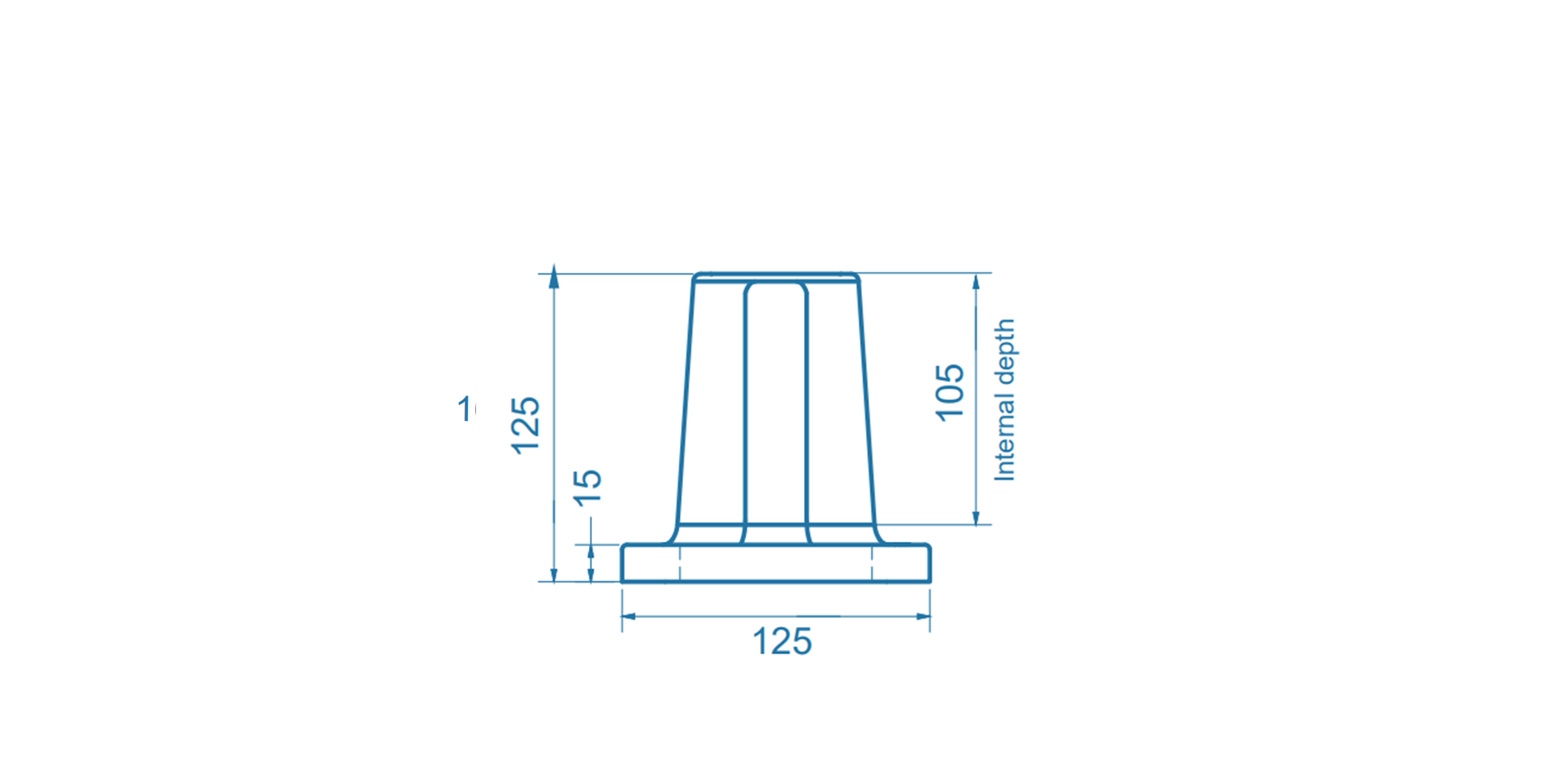 Stanchion Base 4 Angle Base Mount | FRP Grating and Treads