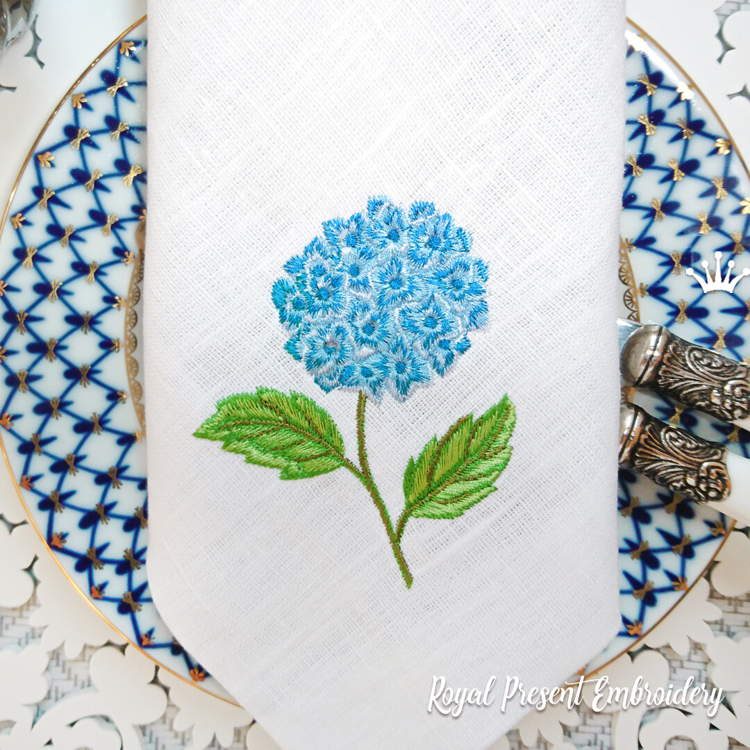 Hydrangea Machine Embroidery Design | Royal Present Embroidery ...