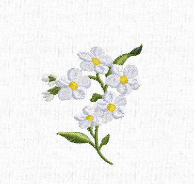 Forget-me-nots embroidery designs | Royal Present Embroidery | machine ...