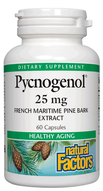 Natural Factors - Pycnogenol Pine Bark 25 mg - 60 Capsules