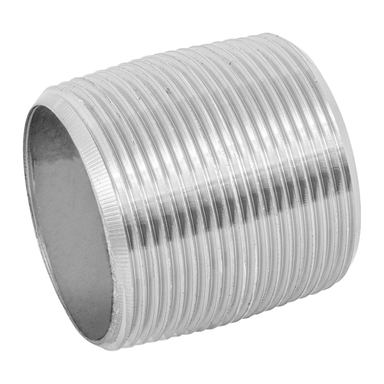 Niple, acero galvanizado, cuerda corrida, 1-1/2'