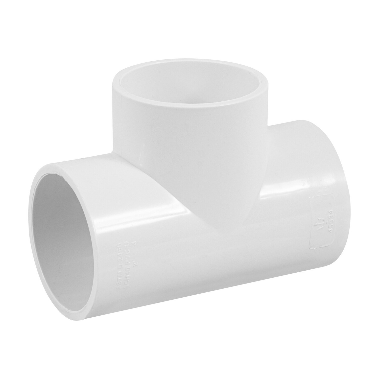 Tee sencilla de PVC, 2'