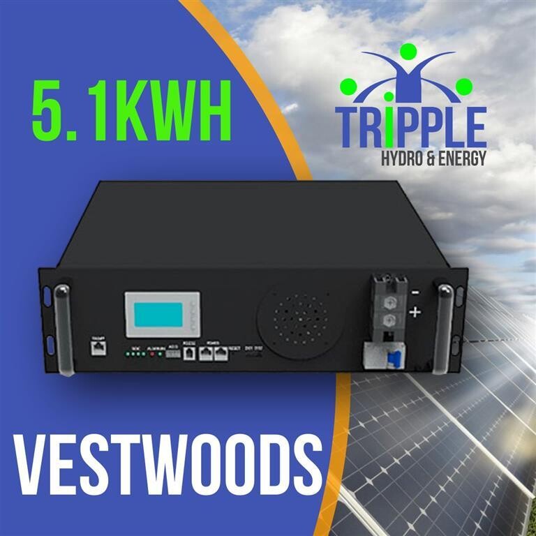Vestwoods 5.1kWh Lithium Battery | Vestwoods Lithium Battery - Water ...
