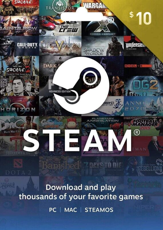 $10 US Global Steam eGift Card