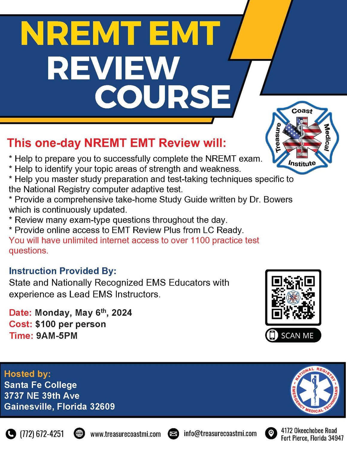 NREMT EMT Exam Review May 6th Gainesville