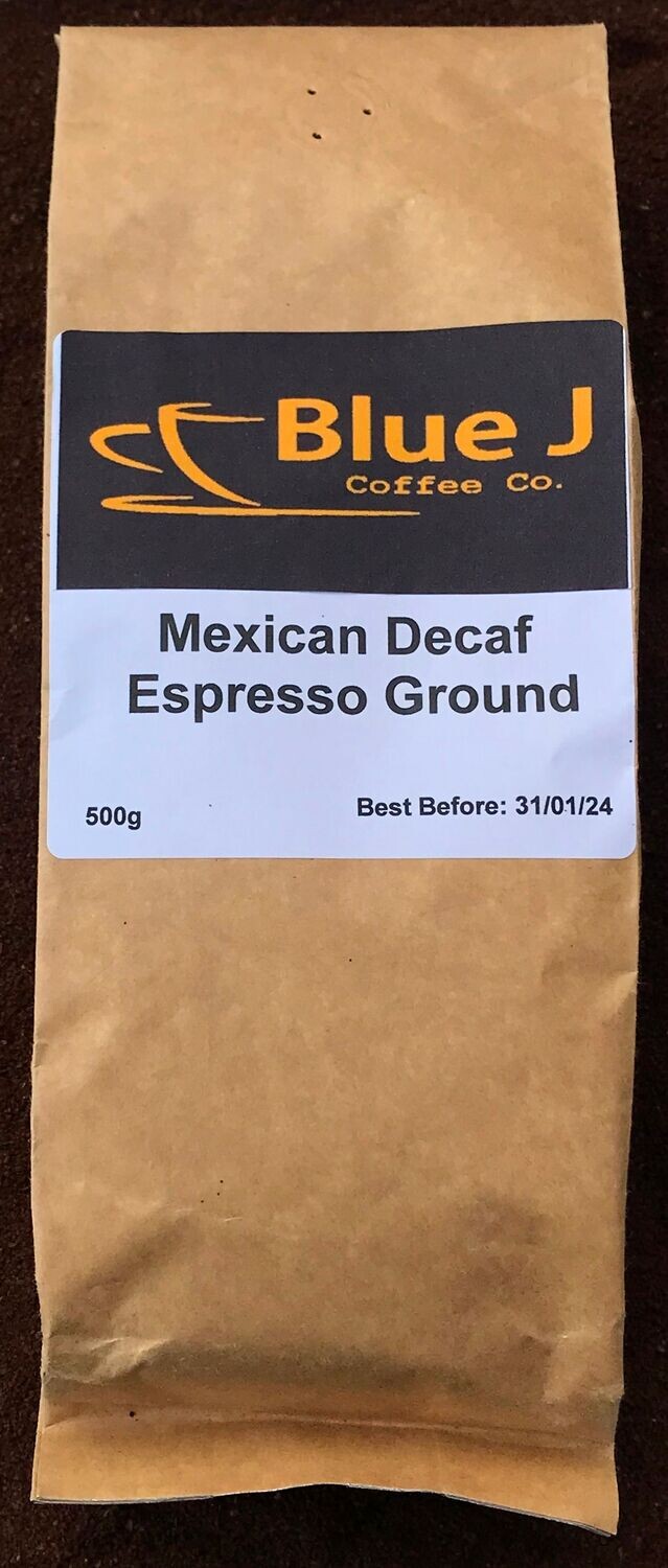 Decaffeinated espresso ground coffee 500g