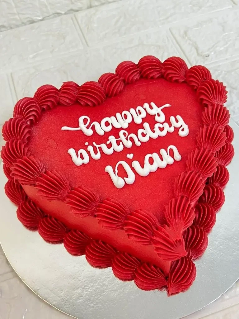 Buttercream Heart Shape Cake