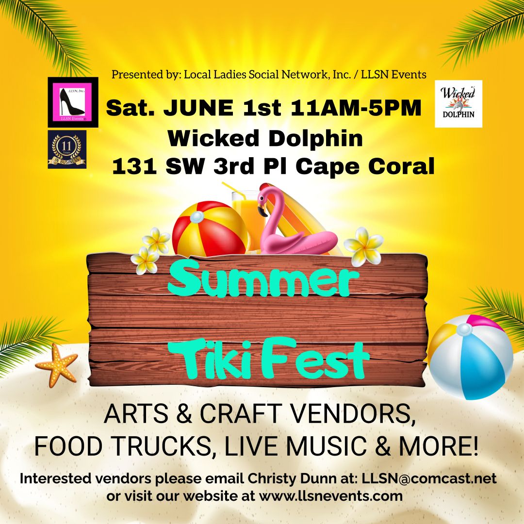Summer Tiki Fest at Wicked Dolphin in Cape Coral- Saturday, June 1st ...