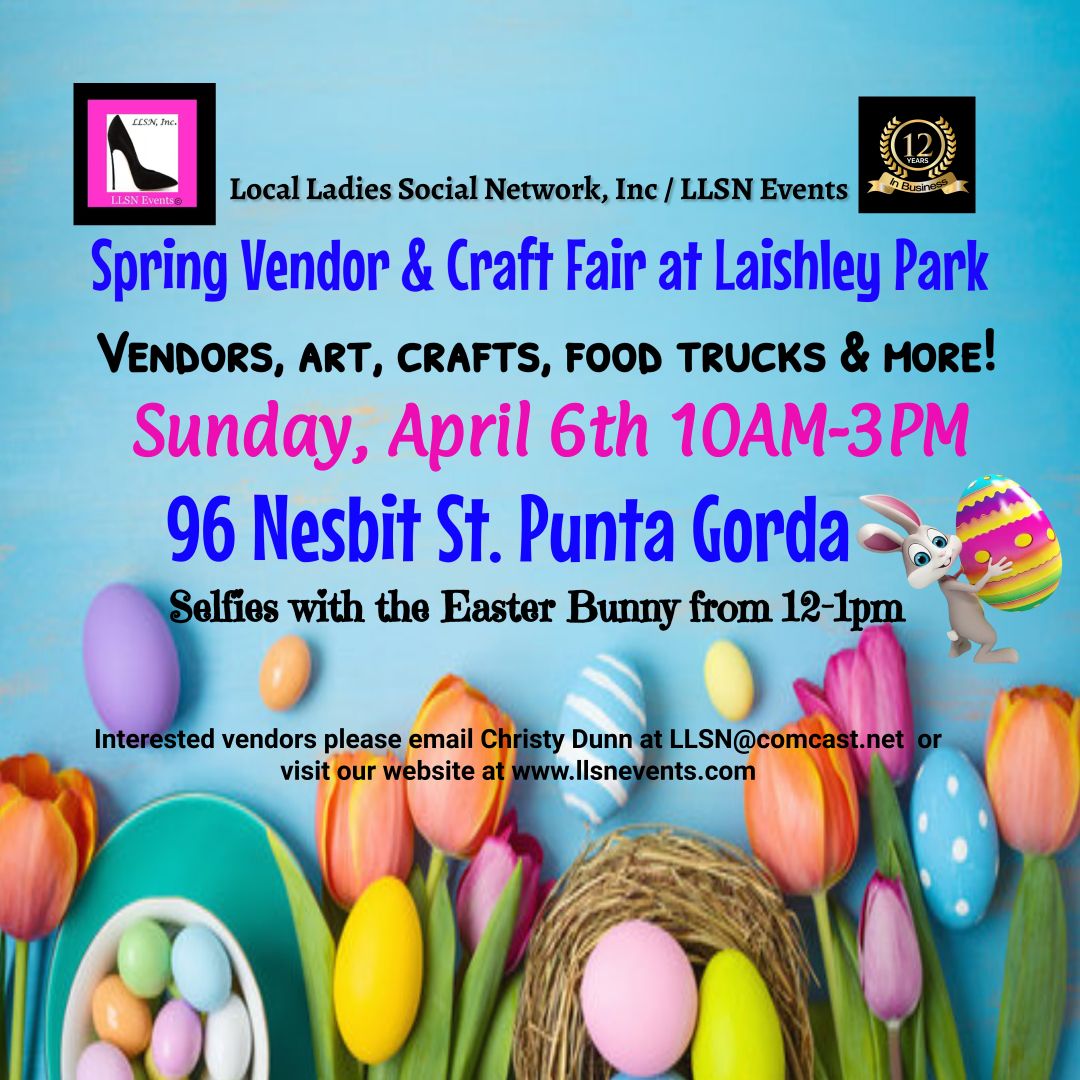 Spring Vendor & Craft Fair at Laishley Park, Punta Gorda- Sun, April ...