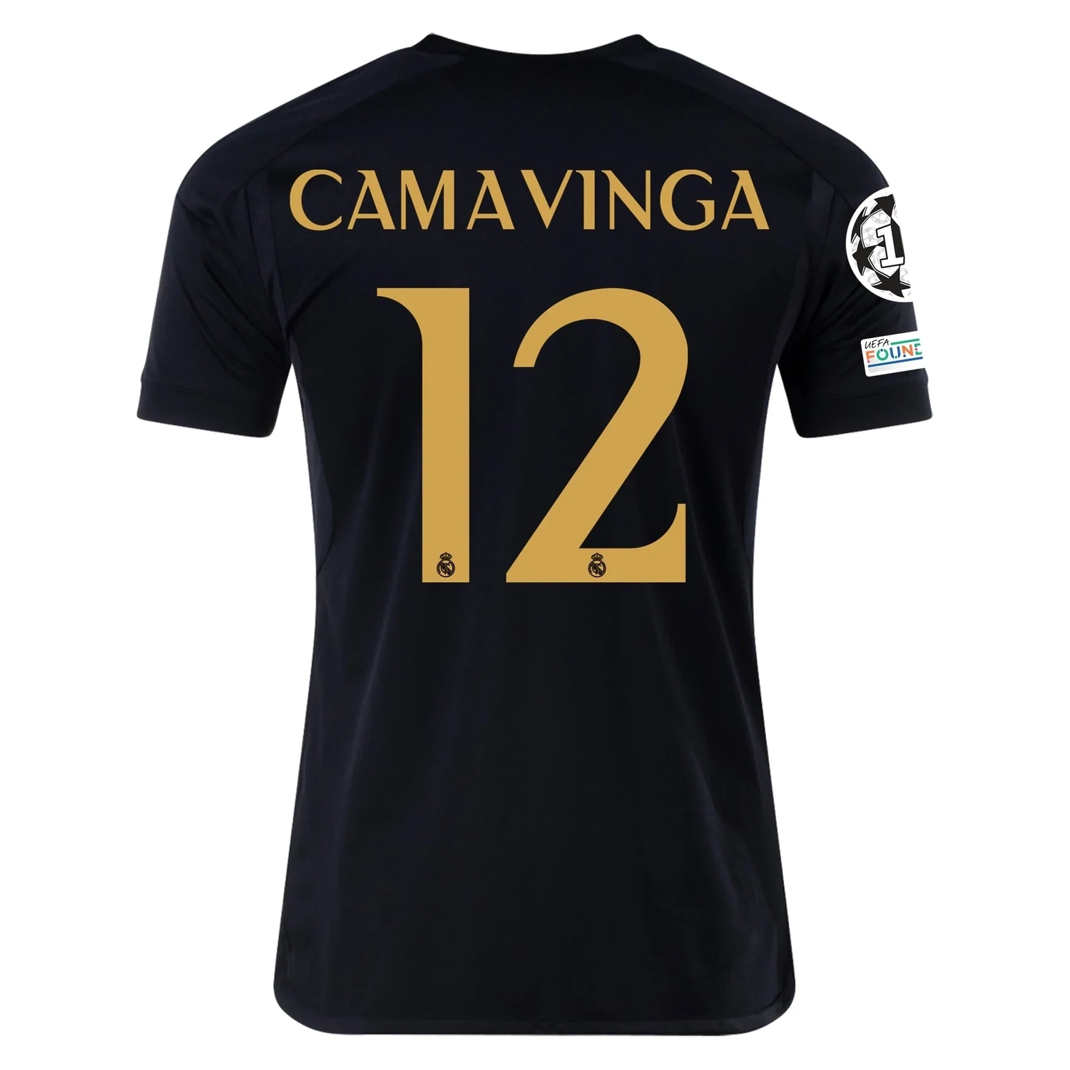 Real Madrid Eduardo Camavinga Third Jersey 2023/2024 With Champions ...
