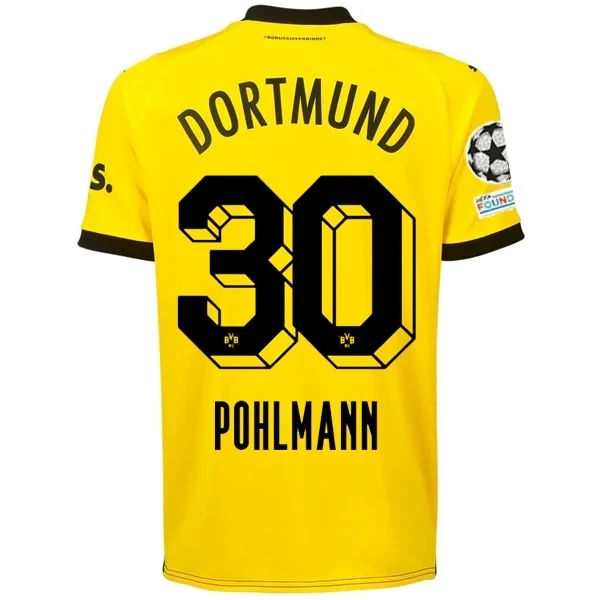 Borussia Dortmund Ole Pohlmann Home Jersey 2023/2024 With Champions ...