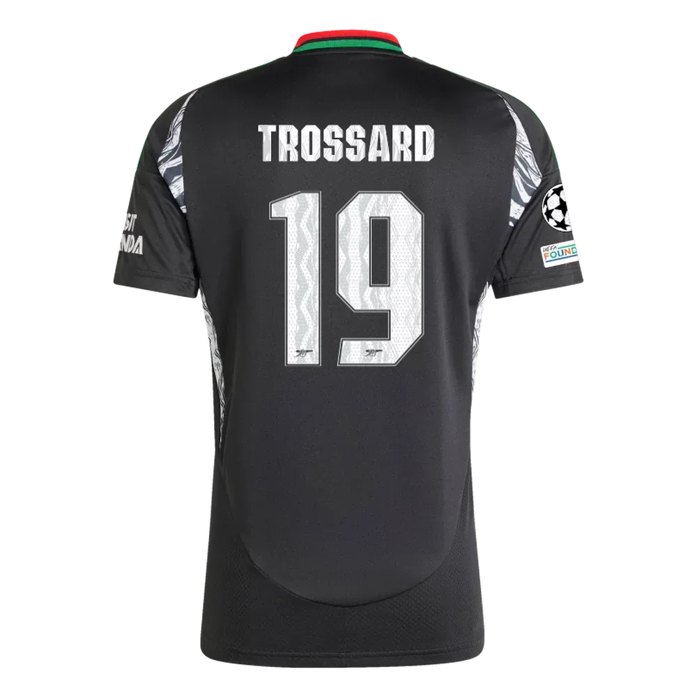 Arsenal Away Trossard 19 Jersey 2024/2025 With Champions League Patches