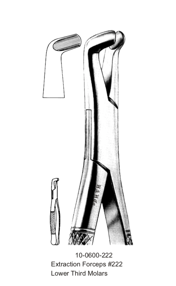 EXT FORCEP #222 LOWER MOLARS (3rds)