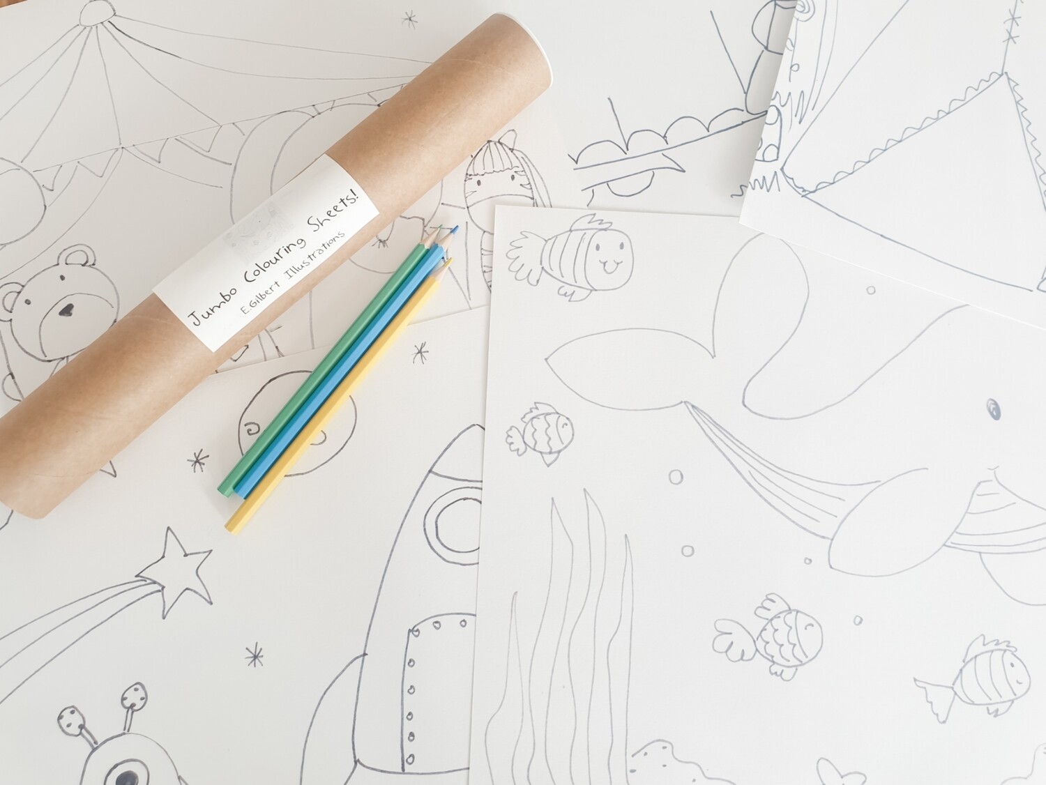 Jumbo colouring sheets