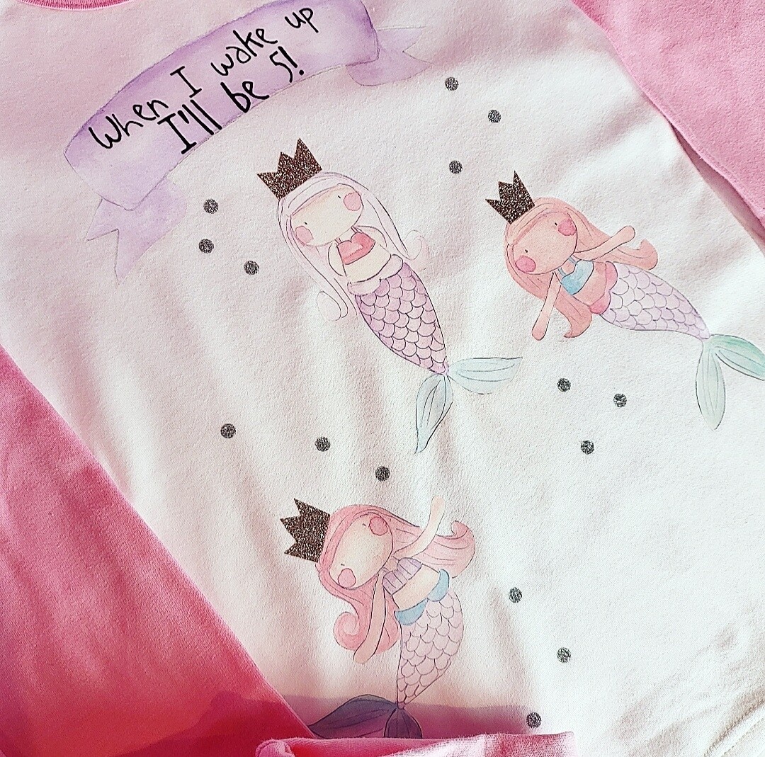 personalised mermaid birthday pyjamas, mermaid birthday pyjamas, when I ...