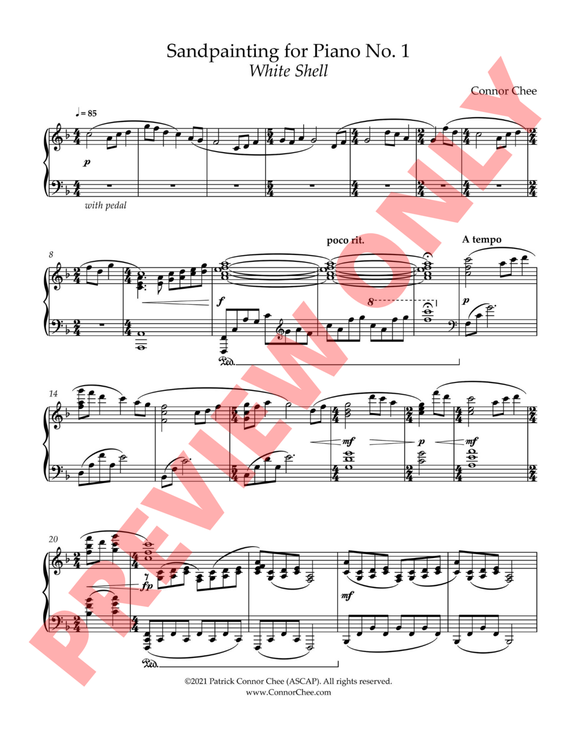 Sandpaintings for Piano (2021) by Connor Chee