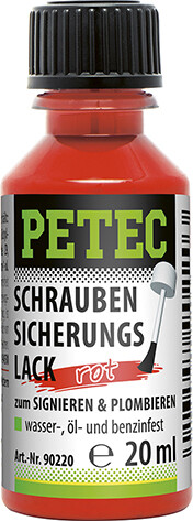Petec rode verf voor markeren van schroefborging 20 ml