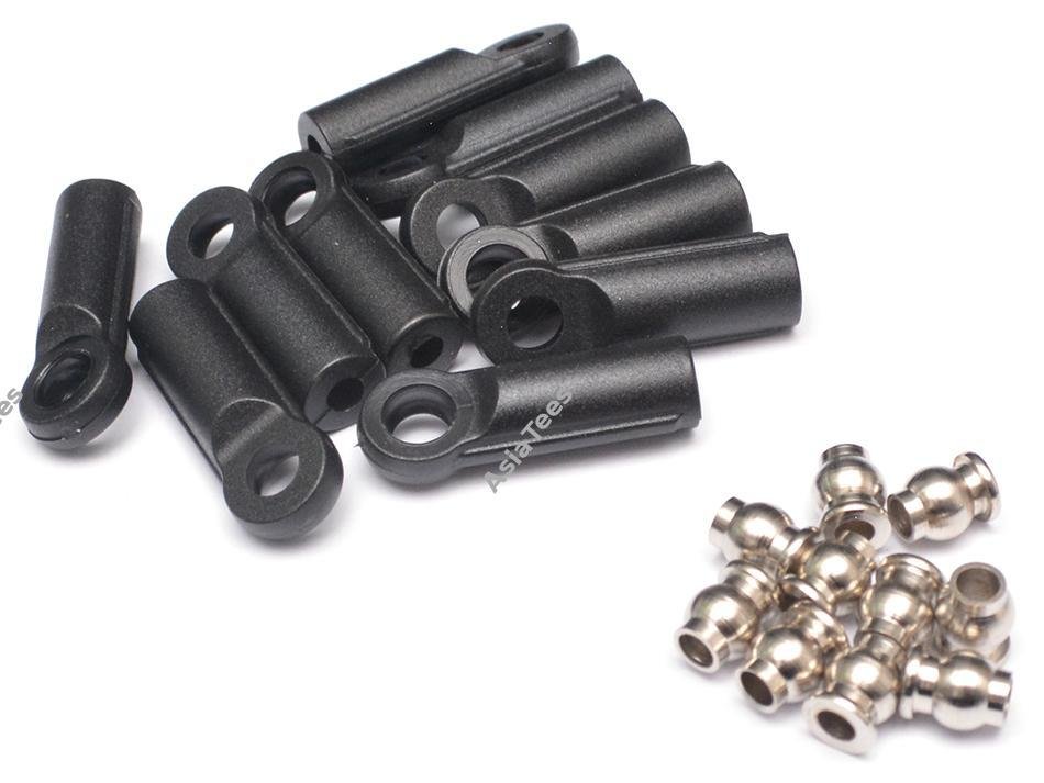 Team Raffee Co. M4 Nylon Rod Ends (Straight) 21.8MM w/ Steel Pivot Ball ...