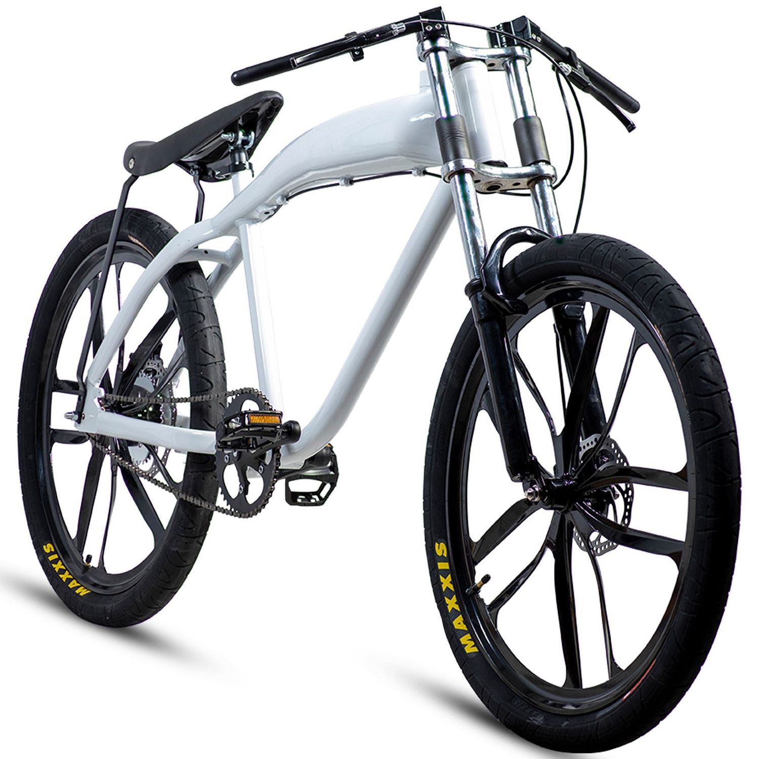 NEW stylish white motorized bicycle — Shop — Detroit Moped Works