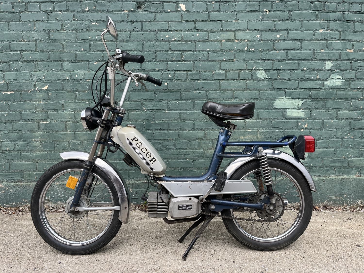 1977 Morini M01 Pacer Deluxe P14 50cc Moped — Shop — Detroit Moped Works