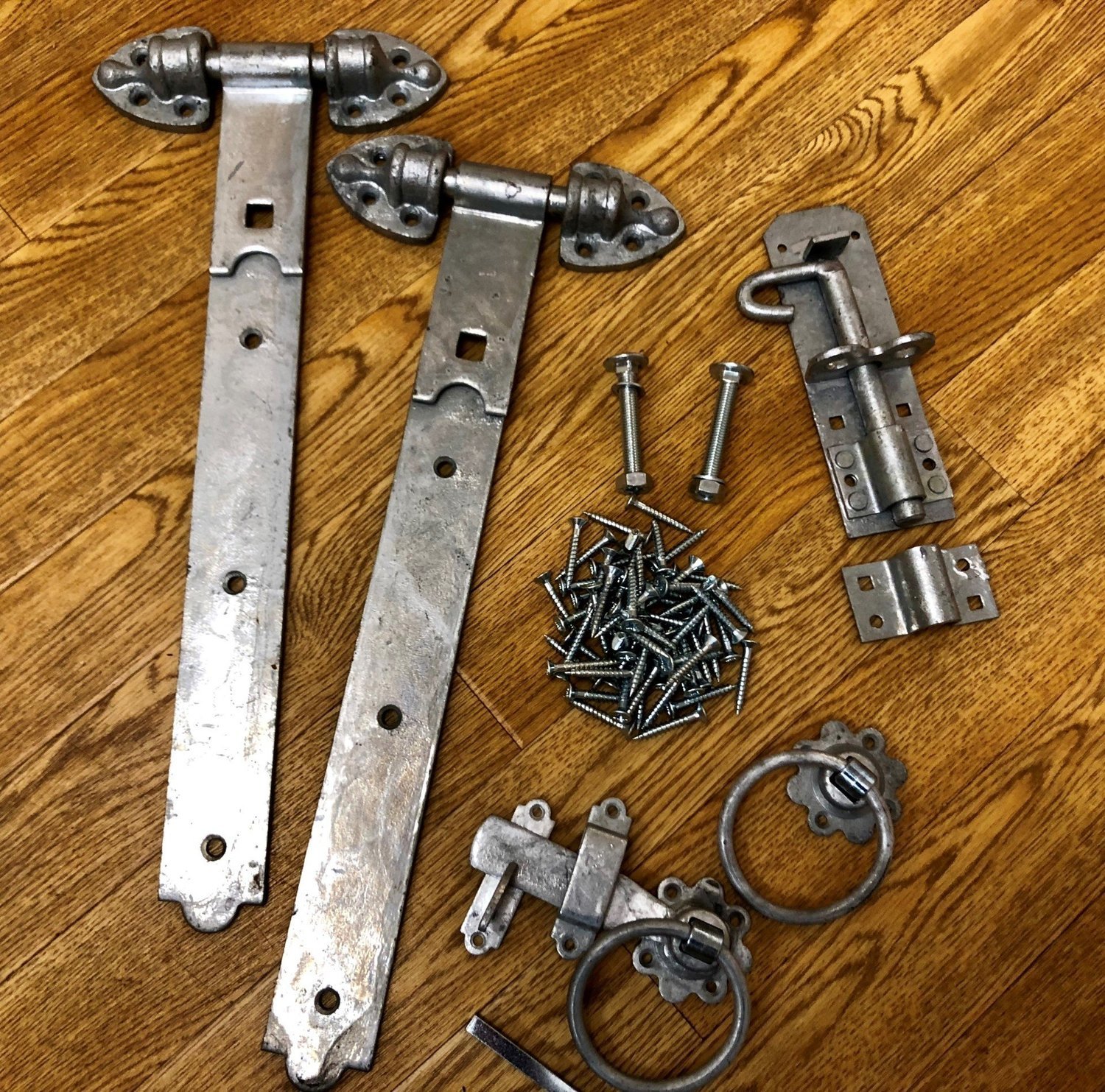 Single gate complete ironmongery kit (Heavy Reversible hinges)