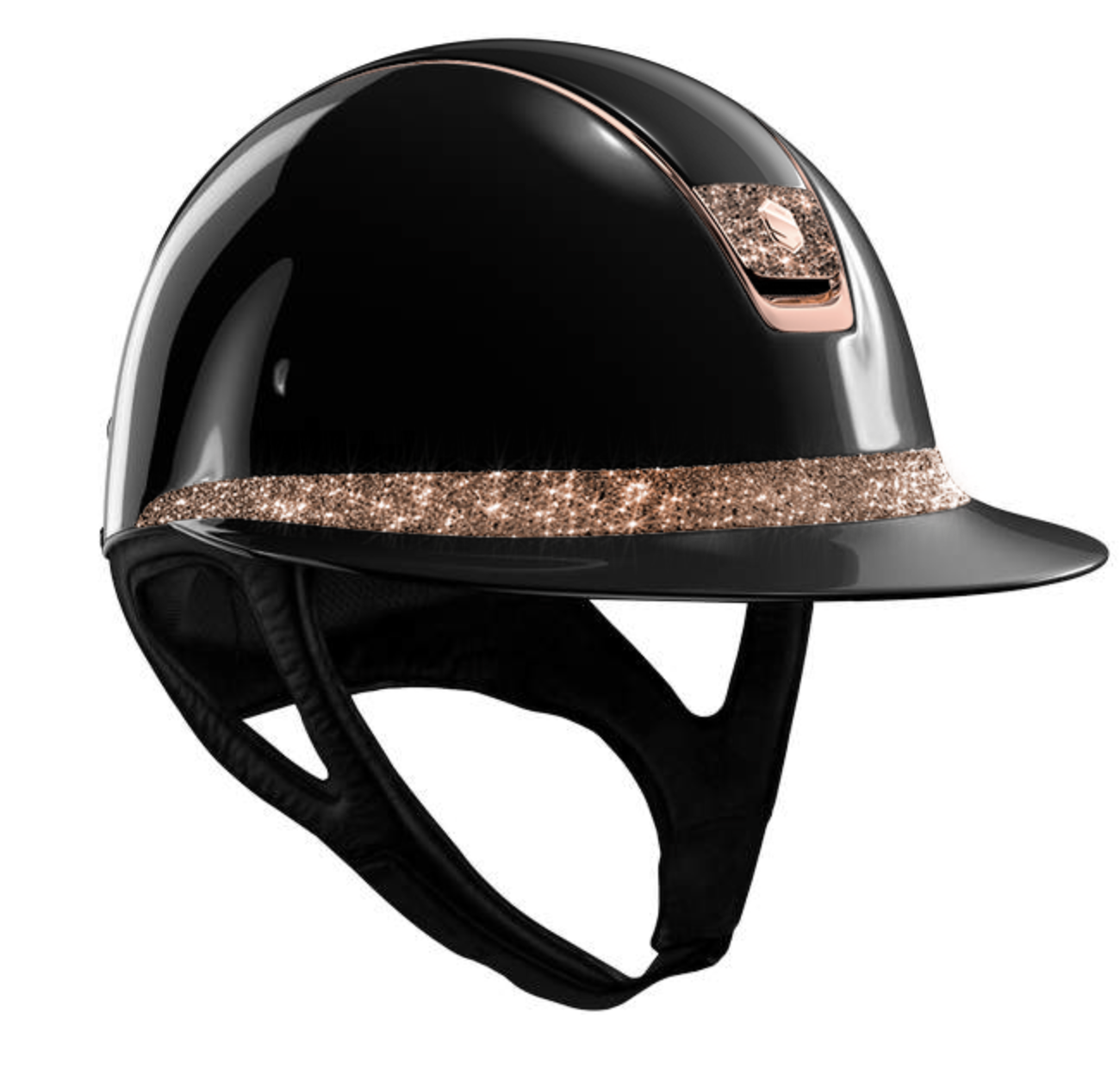 Casque Miss Shield Glossy Custom Blason et Frontal Band Crystal Fabric ...