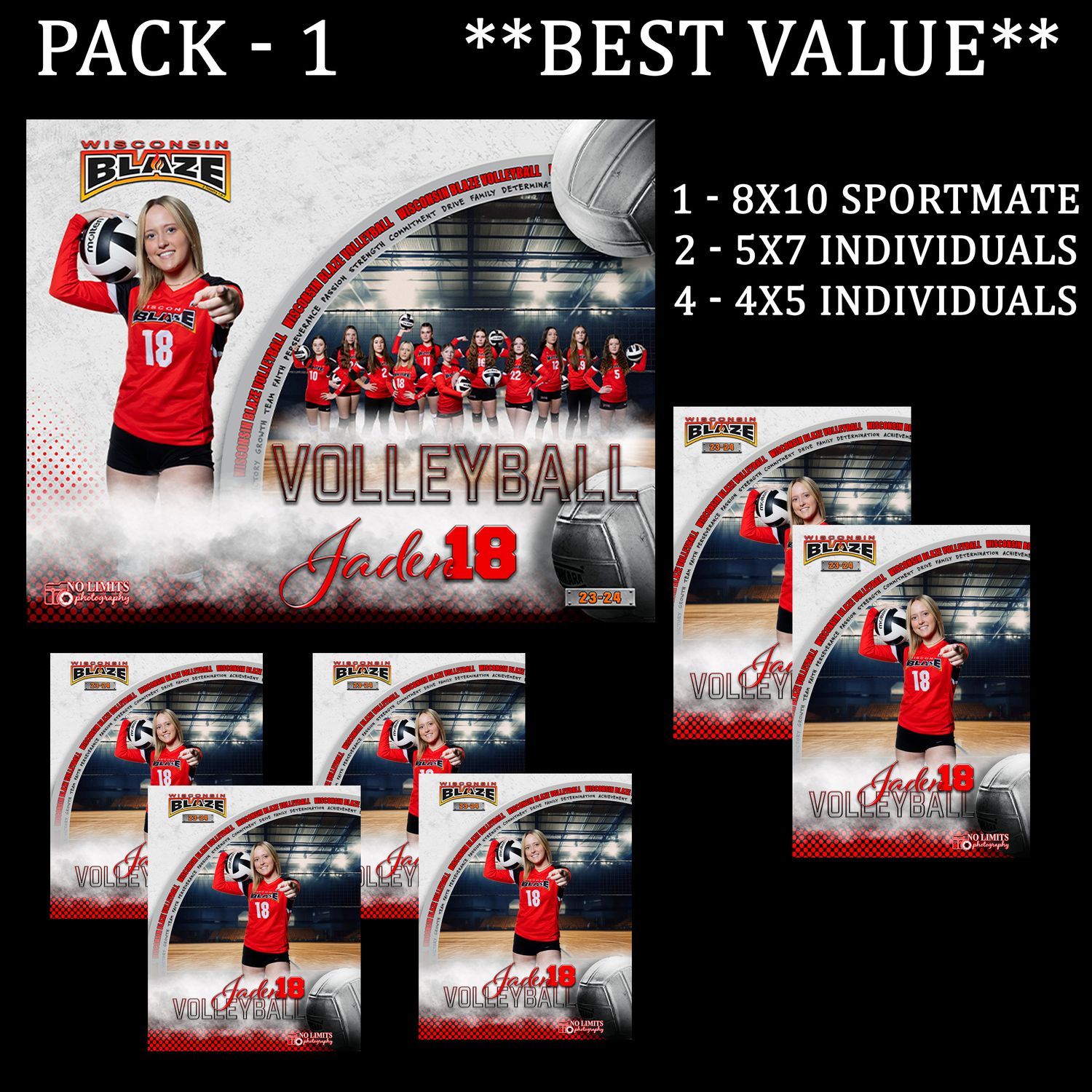 PACK #1 - **Best Value** 8x10 Sportmate Pack
