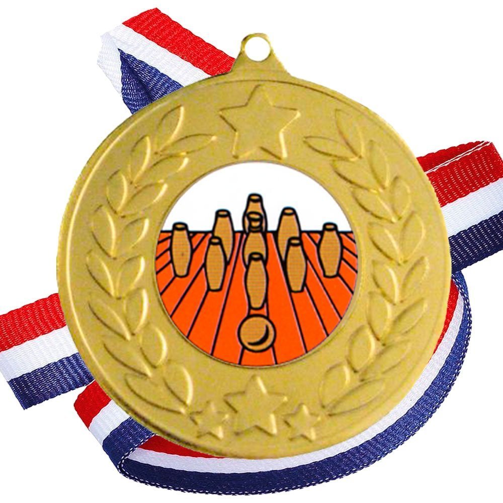 Skittles Trophies | Skittles Medals with Ribbons or in Boxes