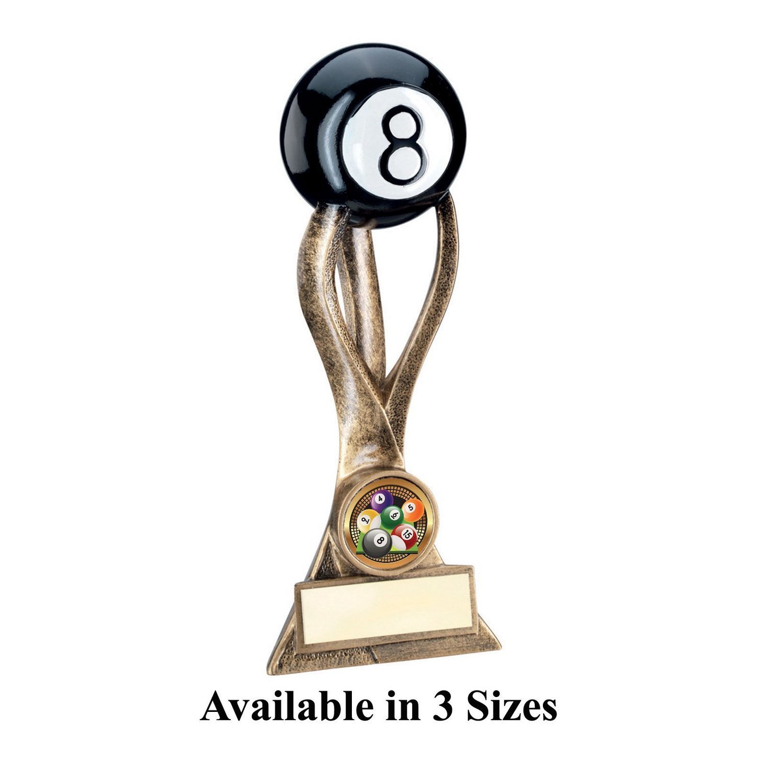 Pool Trophies | RF515 | Resin 8 Ball Pool Trophy