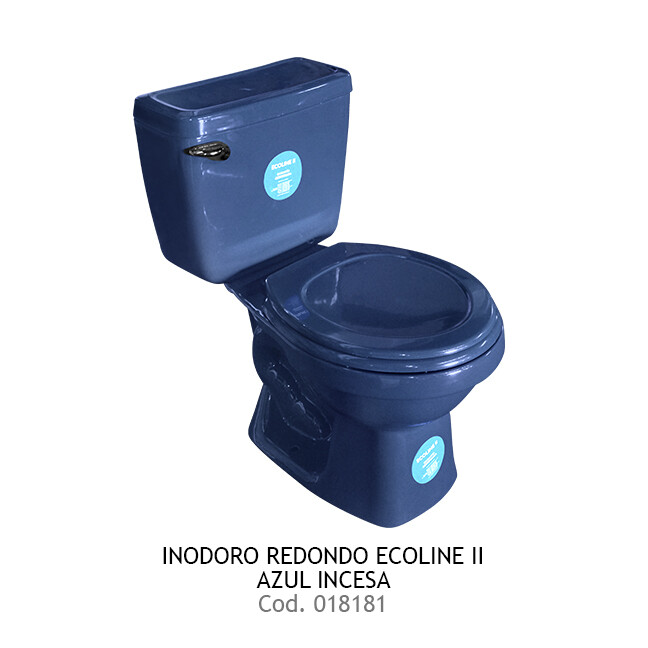 Inodoro Redondo Ecoline II Azul