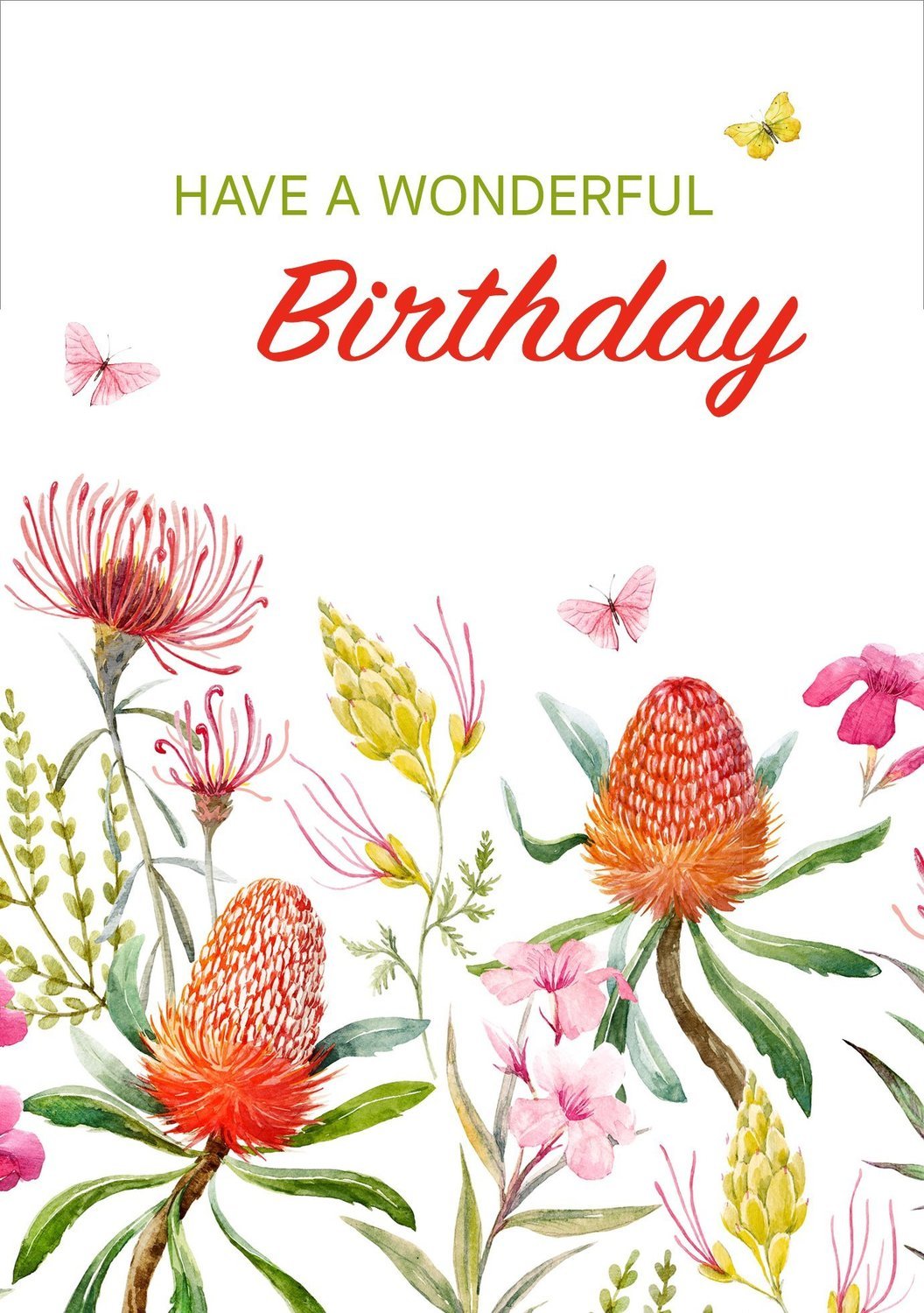 Happy Birthday Wildflowers Card