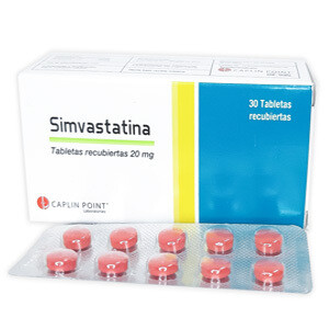 Simvastatina 20mg 30 tabletas
