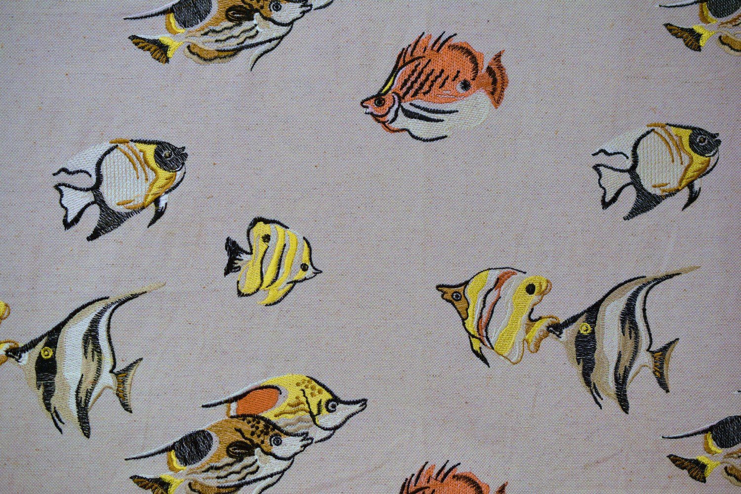 Fish One-Multi Embroidery – Fabrics by the yard