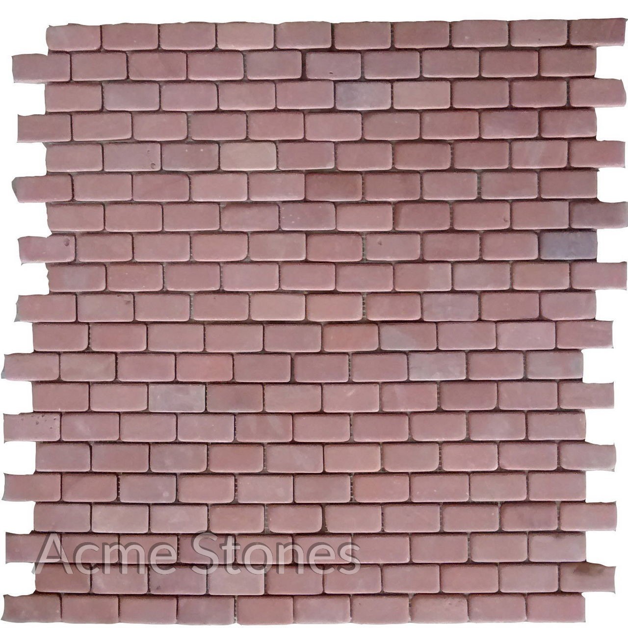 Brick Pattern Red Sandstone Tumbled - Stone Tiles | - Acme Stones