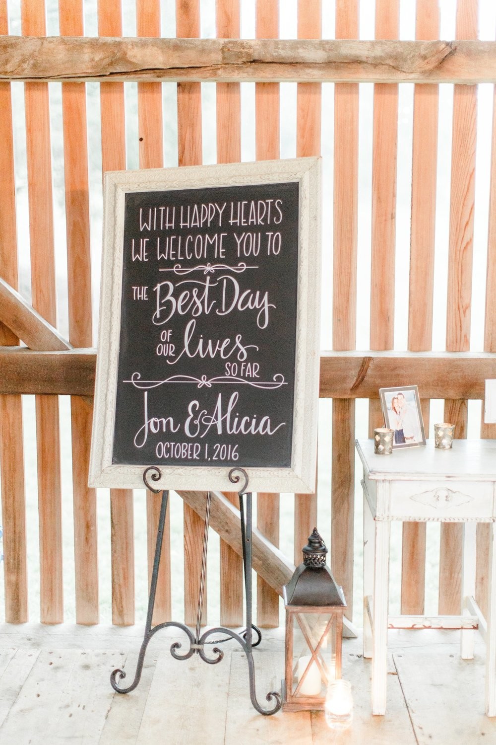 Rustic Chalkboard Welcome Sign