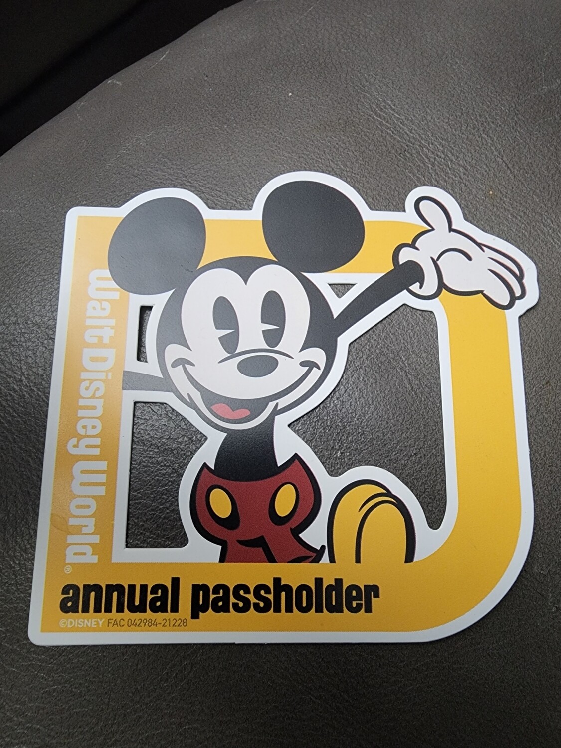 Walt Disney World Passholder Mickey Mouse Magnet