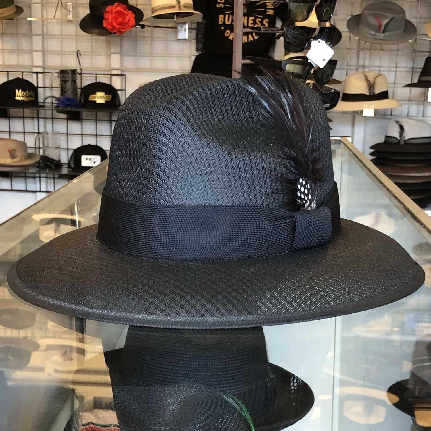 Black Wide Brim Pachuco Fedora Garcia Signature Hat