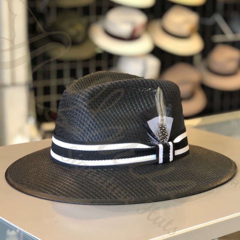 Black Chuco Wide Brim Fedora Garcia Signature Hat
