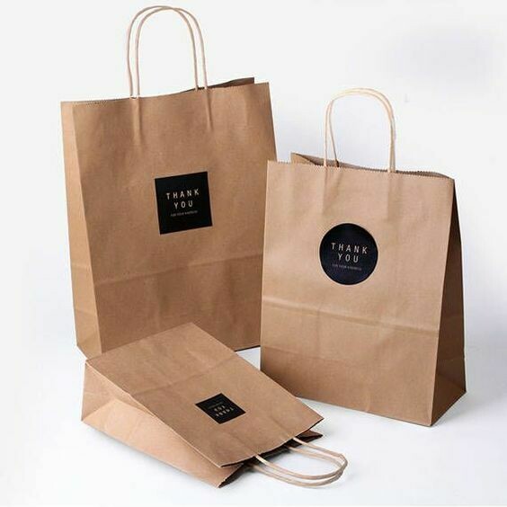 Paper Shopping Carry Bags With Twist Handles - Online Store - Core Pack