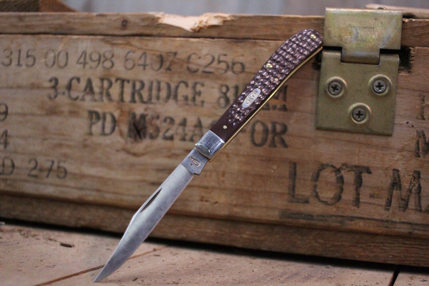 Case Working Barehead Slimline Trapper 4 125 Brown Stainless Steel