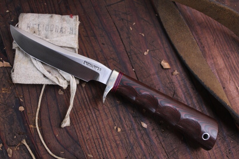 Randall Model 7-4 Fisherman 4.5" Fixed Blade Knife / Linen Micarta ...
