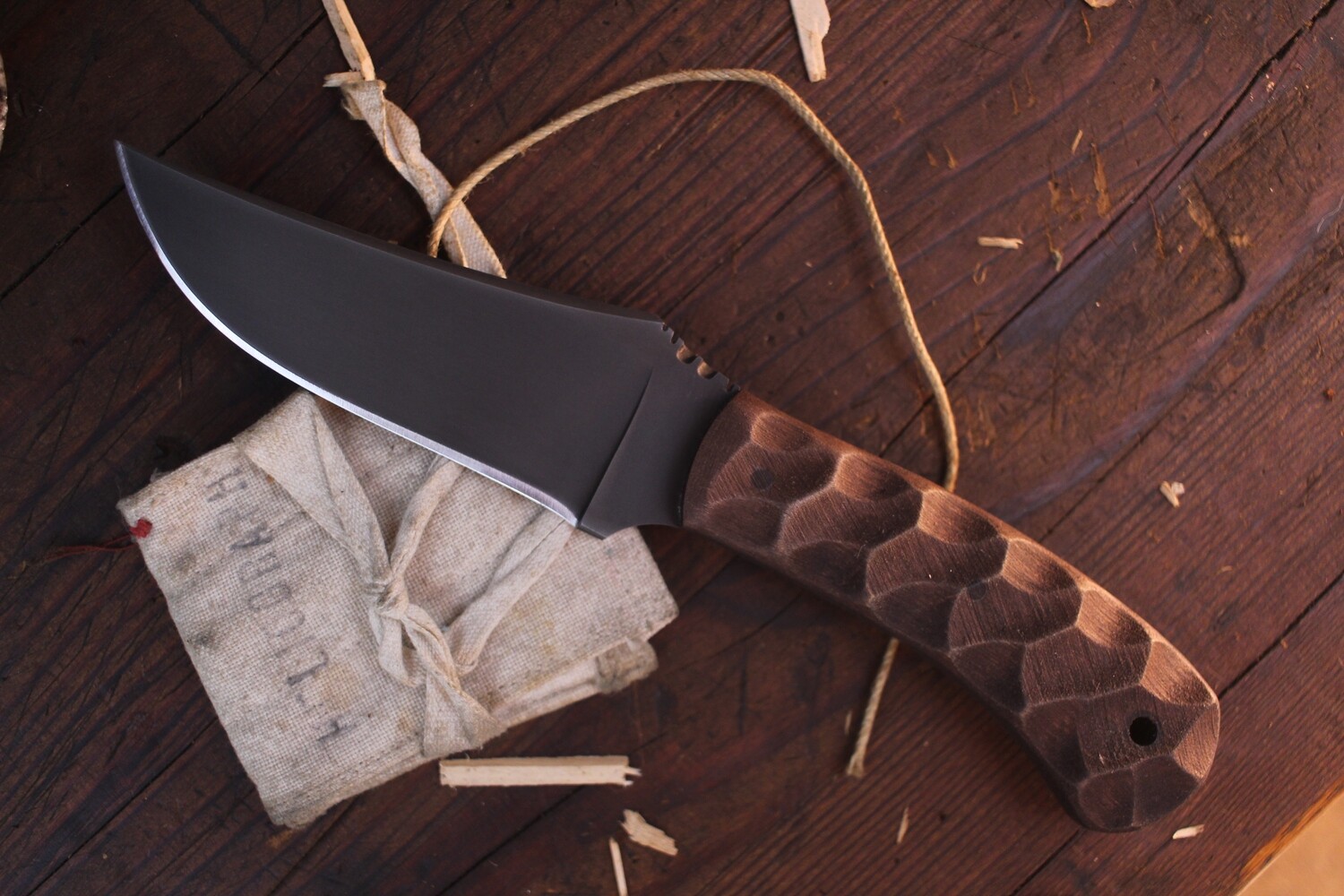 Winkler Knives Blue Ridge Hunter 4" Fixed Blade / Maple / Black 80CRV2