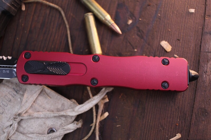 Microtech Dirac Delta 3.75" D/E OTF Automatic / Red Aluminum / Black ...