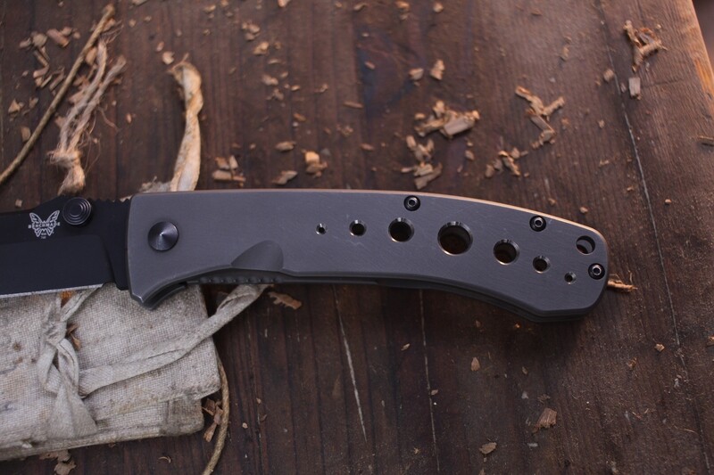 Benchmade LFTi 4" Tanto Frame Lock Folder / Stonwashed Titanium / Black ...