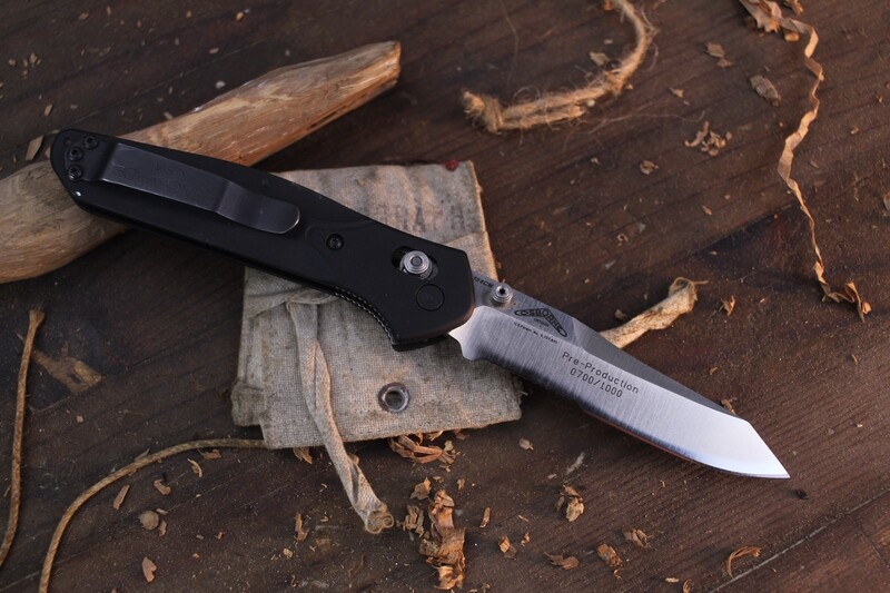 Benchmade Osborne 3.4" Automatic Knife / Black Aluminum / Satin 154CM ...