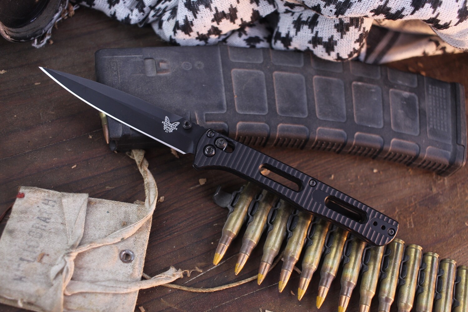 Benchmade Fact 3.95" AXIS Lock Knife / Black / Black Aluminum (Pre-Owned)