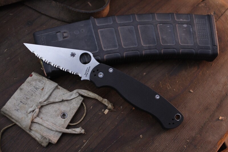 Spyderco Paramilitary 2 3.4" Compression Lock Folder / Black G-10 ...