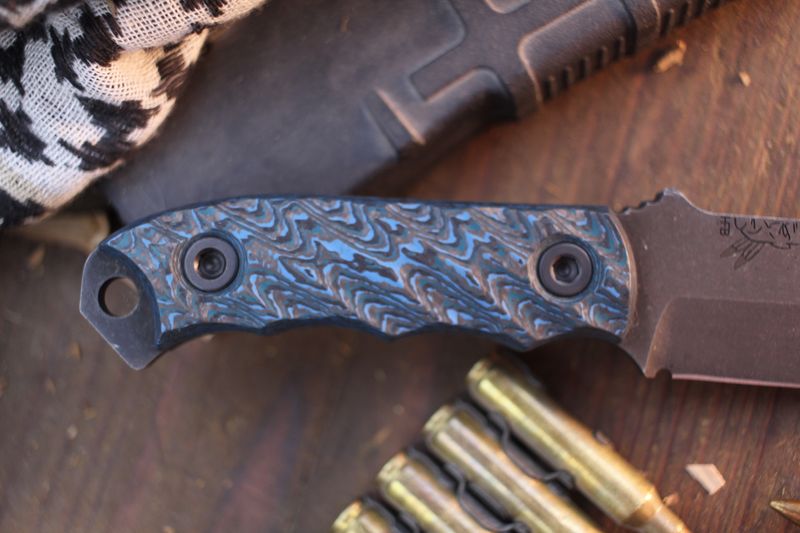 Half Face Blade Disaster Cub 3.25" Fixed Blade / Arctic Storm Carbon ...