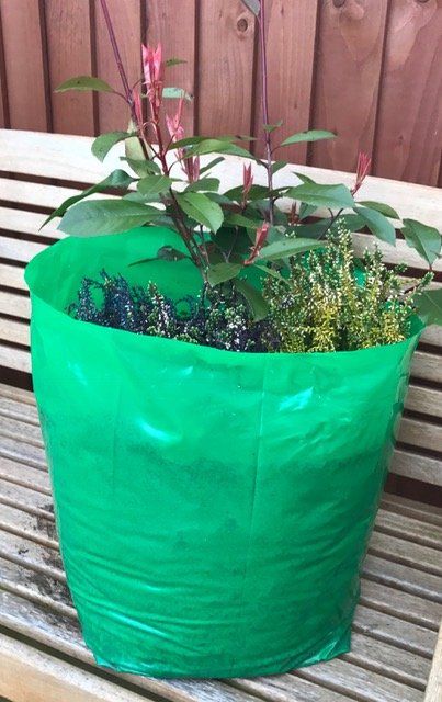 Polythene plant pots made from recycled polythene by Hadopots